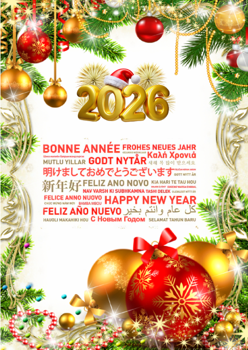 Happy New Year: greeting cards and greetings in different languages ...