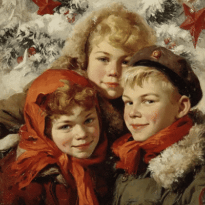 50+ С Новым годом: открытки СССР, советские картинки