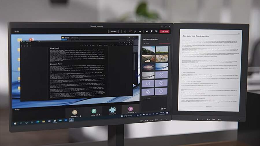 Philips выпустила уникальный монитор с двумя панелями IPS и E-Ink ...