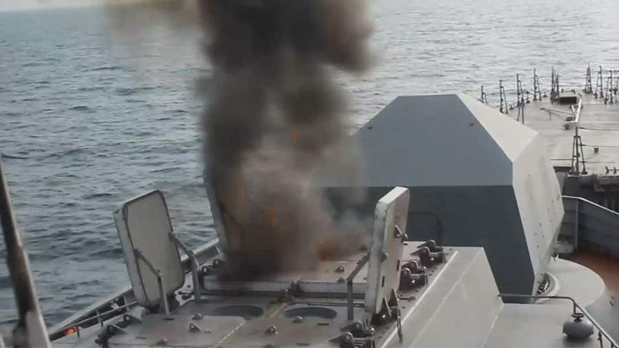 Опубликованы кадры стрельб корвета «Резкий» после приема корабля в ...