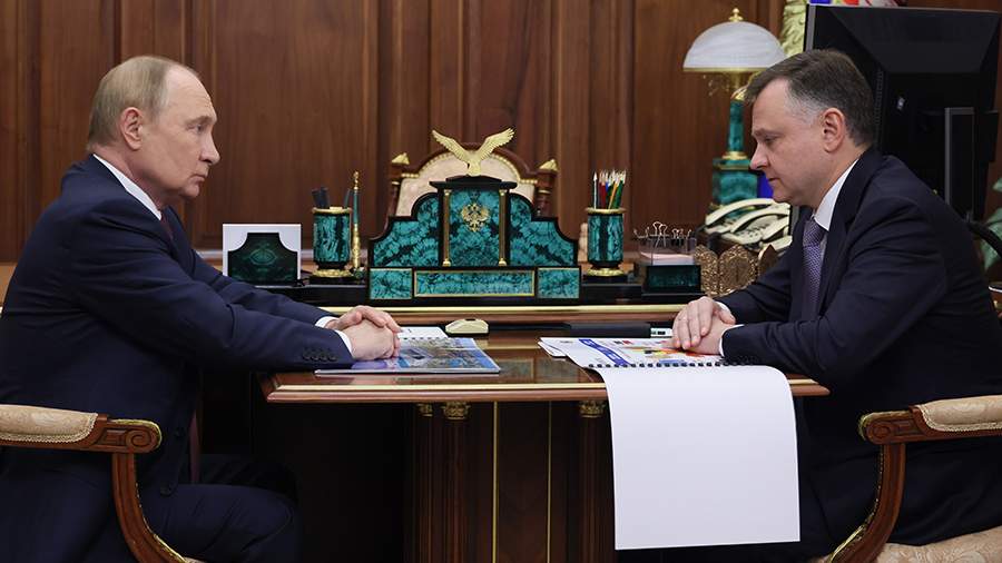 The acting governor of the Rostov region, Slyusar, reported to Putin on the development of the ...