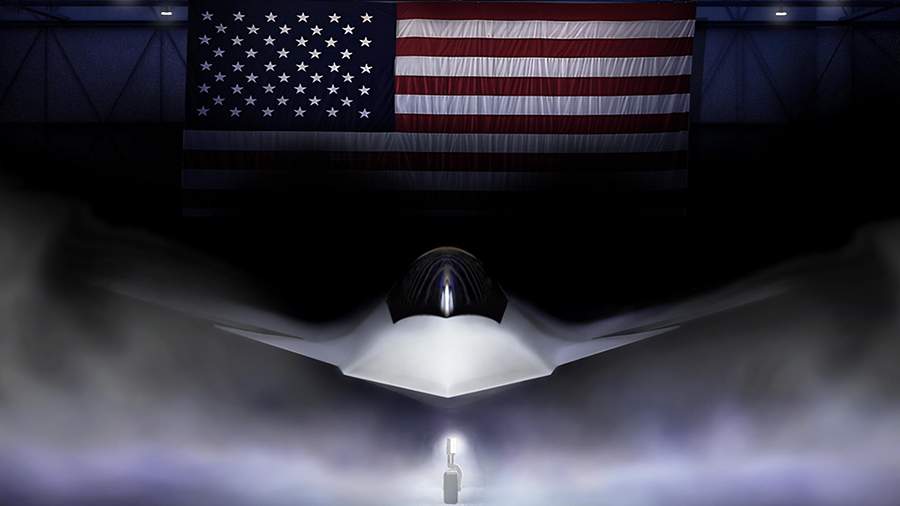 The design of the latest F-47 aircraft was found on the logo of the ...
