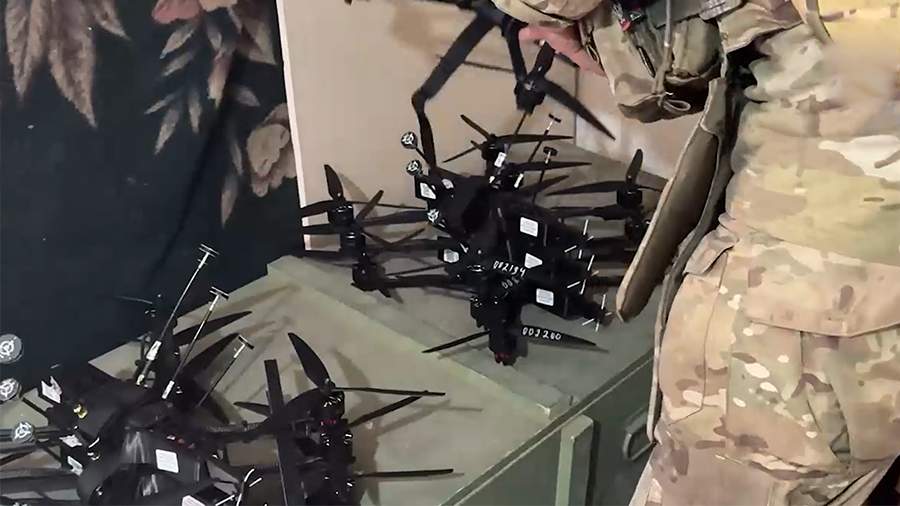 The calculation of the interceptor drone of the Russian Armed Forces ...